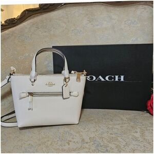 Coach | Bags | Coach White Mini Bag With Gold Accents | Poshmark